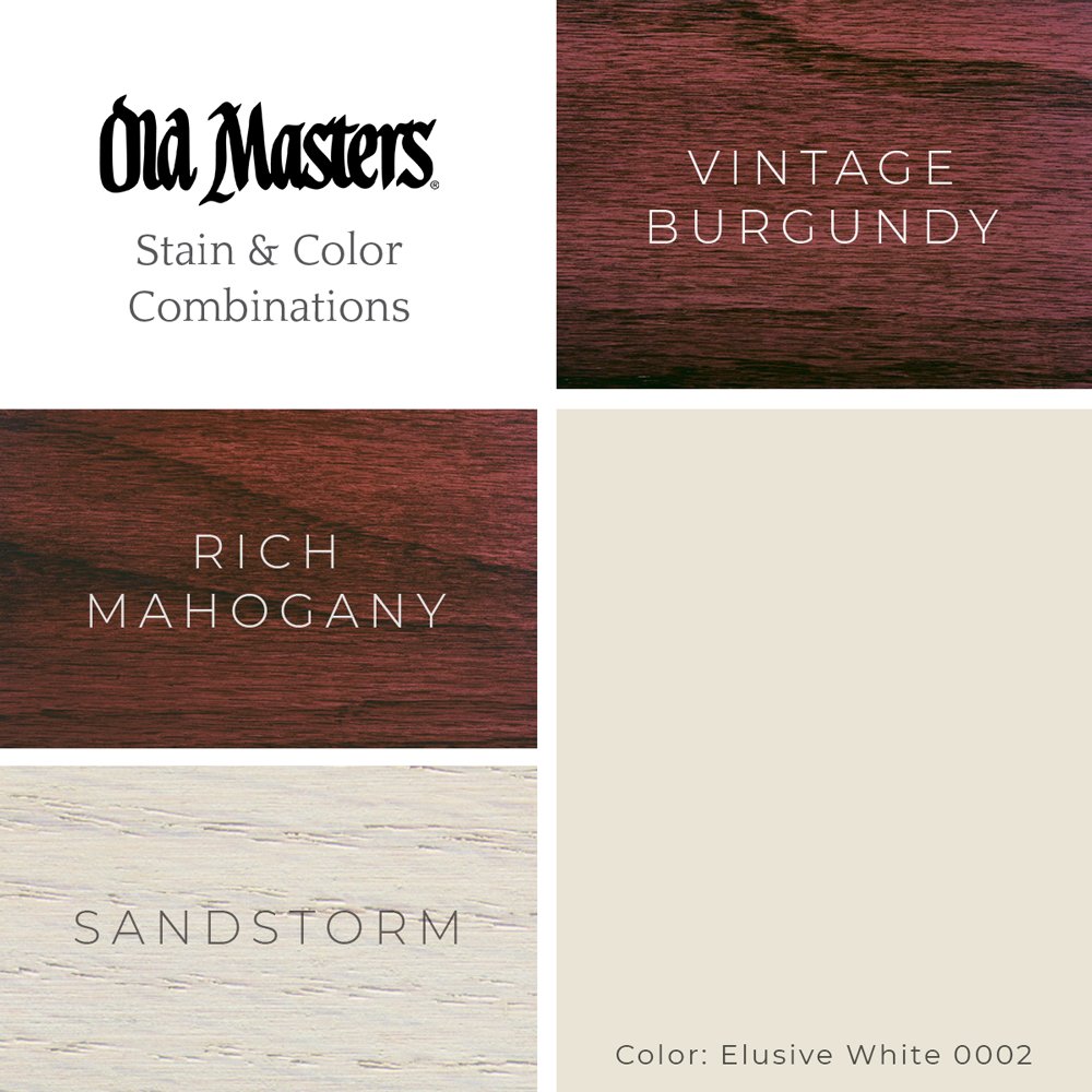 Stain & Paint Combinations | Elusive White | Old Masters